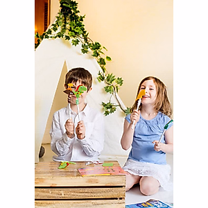 jackinthebox Dinosaur Themed Craft Kit and Educational Toy for Boys and Girls | 6 Activities-in-1 Kit | Great Gift for Kids Aged 5 to 8 Years Old | Learning Stem Toys (Dinosaur 6-in-1)