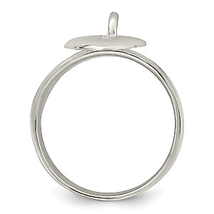 IceCarats 925 Sterling Silver Dangling Lock Ring Size 6