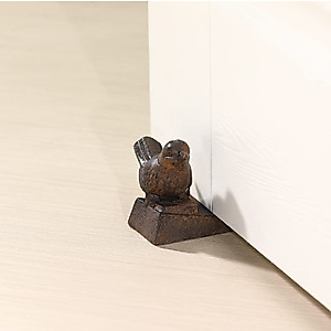 2PCS Bird Door Stop, Cute Door Wedge Stopper, Brown