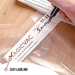 Magic Vac Vacuum Sealer Bags Quart Size 8"x12" 100 Pack Thicker Heavy Duty Material for Sous Vide, Meal Prep, Microwave and Freezer works with Food Saver