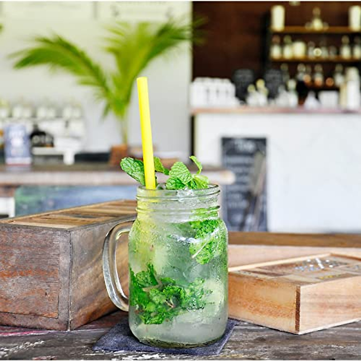 [400 Pcs] Colorful Individually Wrapped Disposable Plastic Straws(7.5" longX0.23" diameter)