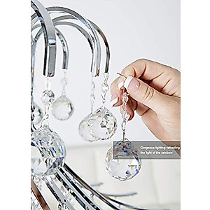 MerryNine 20 Pack Crystal Ball 0.8"/20mm Prism Sun Shine Catcher Rainbow Pendants Maker, Hanging Crystals Prisms for Windows, for Feng Shui, for Gift (Clear)