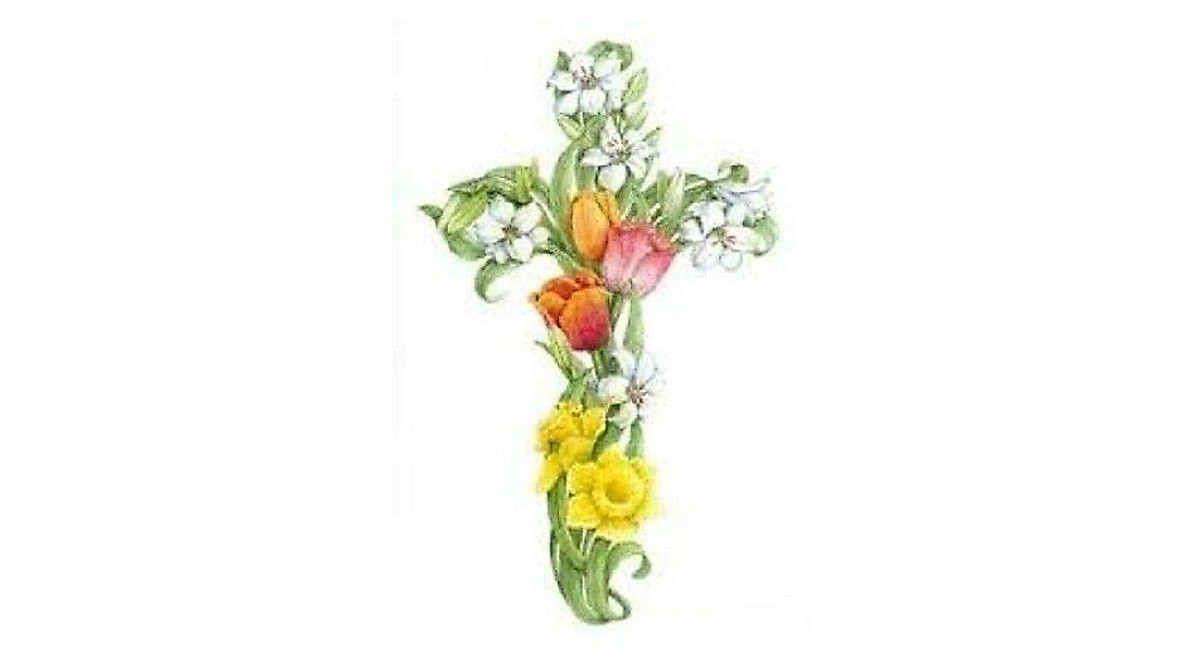 Set of 48 Easter Cross Labels - Adhesive Stickers