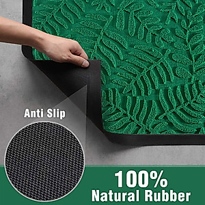 AMAGABELI GARDEN & HOME Large Outdoor Door Mats Rubber Shoes Scraper 36" x 24" for Front Entrance Outside Doormat Patio Rug Dirt Debris Mud Trapper Waterproof Low Profile Washable Carpet BG037