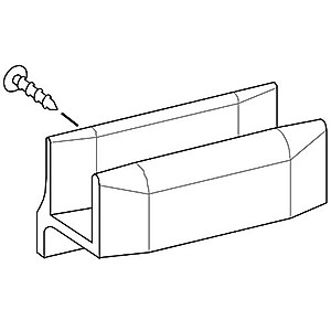 Clear Acrylic Sliding Shower Door Bottom Guide with Screw.