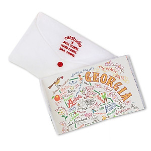 Catstudio Georgia Dish Towel - U.S. State Souvenir Kitchen and Hand Towel with Original Artwork - Perfect Tea Towel for Georgia Lovers, Travel Souvenir