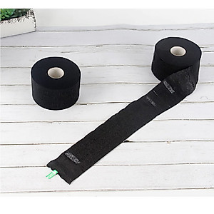 ericotry 2 Rolls Black Disposable Barber Neck Paper Strips Professional Hairdressing Stretchy Wrap Barber Accessories for Salon Hair Cutting Shaving Styling