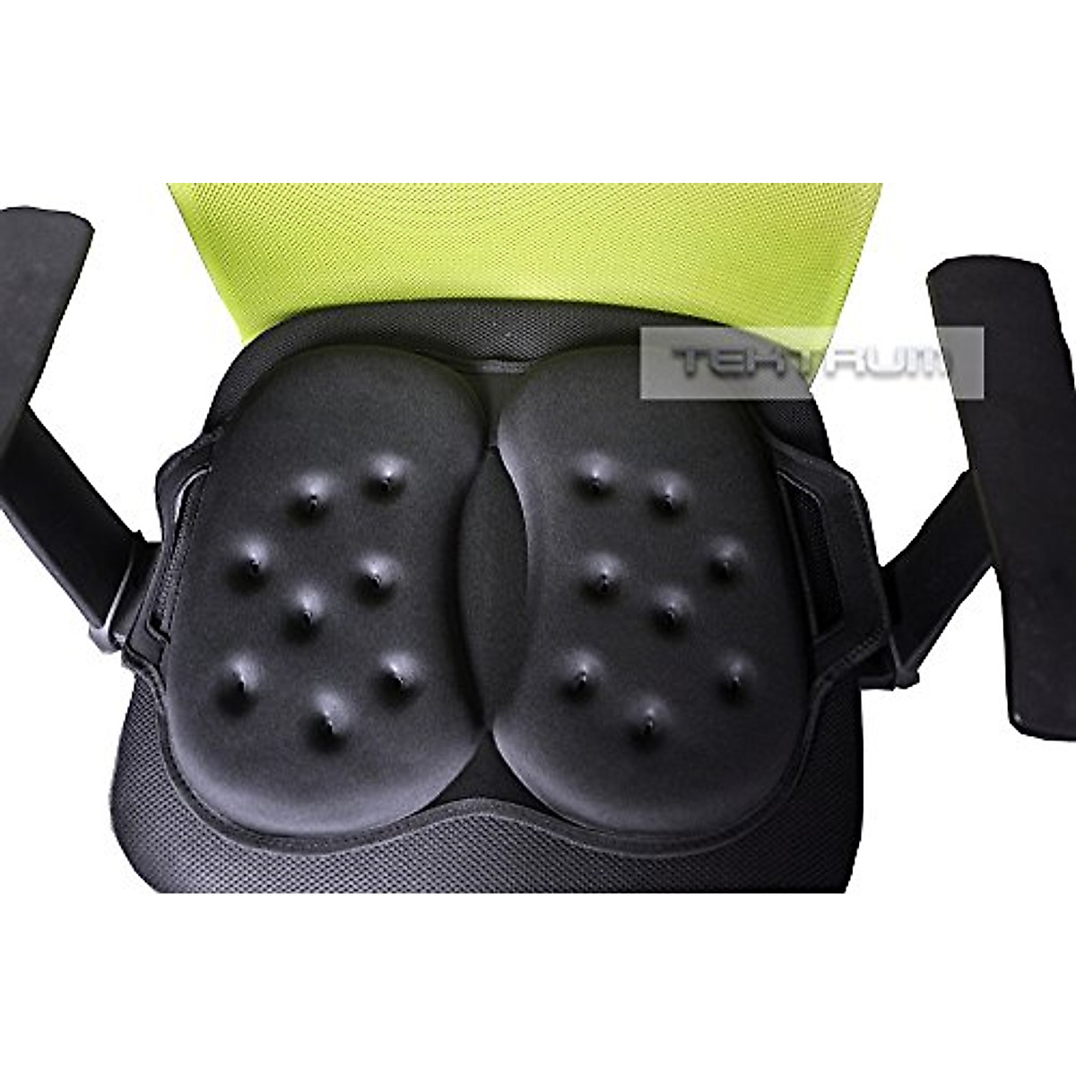Tektrum Portable Foldable Cool Gel Orthopedic Seat Cushion with Handle for Travel, Airplane, Car, Home, Office, Chairs, - Relief for Tailbone, Sciatica, Back Pain, Prostate, Postnatal (TD-GS1205-BLK)