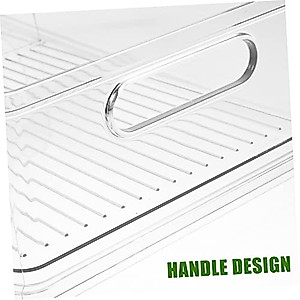 Cabilock Rolling Beverage Storage Box Water Bottle Dispenser Clear Container Clear Container with Lid Clear Soda Can Organizer Bottle Storage Holder Rack Stackable Can Rack Organizer Drinks