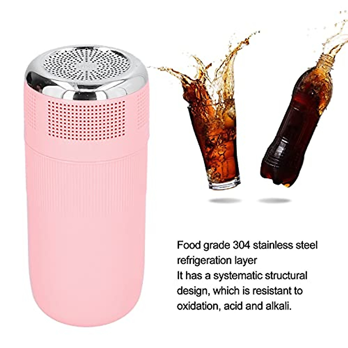Yosoo Portable Mini Refrigerating Cup with USB Power Supply, Fast Cooling Cup for Home and Outdoor Use 380ml Capacity, Auto Shutdown
