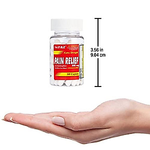 HealthA2Z® Extra Strength | Pain Relief | 100 Caplets | Acetaminophen 500mg | Contains No Aspirin | Fever Reducer | Pain Reliever