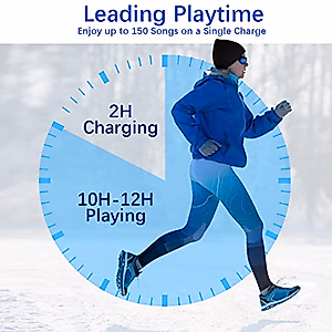 EverPlus Bluetooth Beanie Mens,Women Gifts,Bluetooth Hat,Headphones Beanie Black