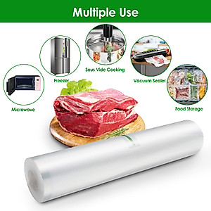 Vacuum Sealer Bags, 1 Roll 11in x 16ft, BPA Free, Durable Commercial Grade Bag Roll, Food Vac Bags for Storage, Meal Prep or Sous Vide Cooking