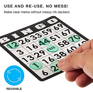 Brybelly Royal Bingo Supplies Bingo Chips for Bingo Games - 1000 Count, Mixed - 3/4" Translucent Bingo Markers - Clear Plastic Bingo Chips Bulk Transparent Counters