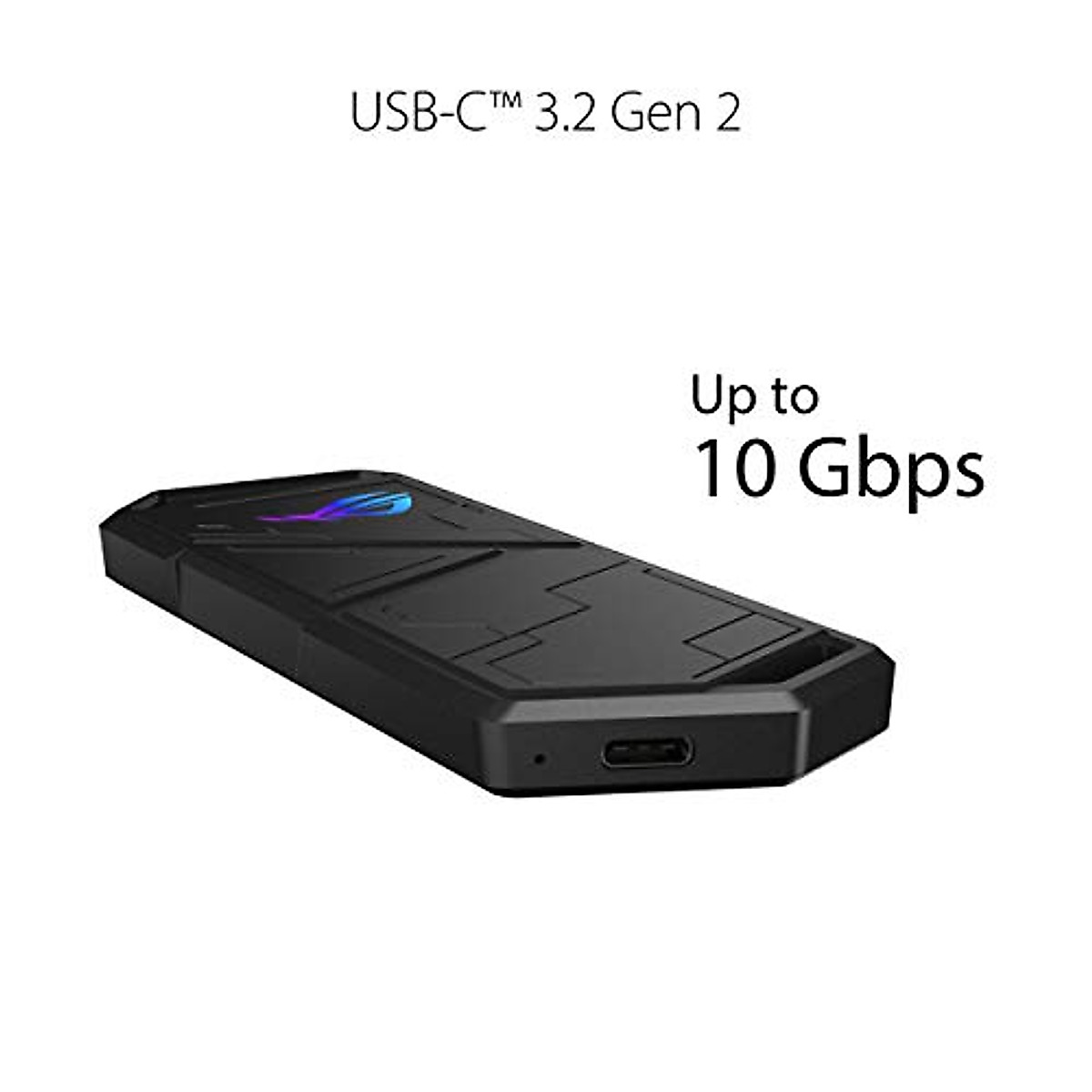 ASUS ROG STRIX Arion Aluminum Alloy M.2 NVMe SSD External Portable Enclosure Case Adapter, USB 3.2 Gen 2 Type-C (10 Gbps), USB-C to C and USB-C to A Cables, Fits PCIe 2280/2260/2242/2230 M Key/B+M Key