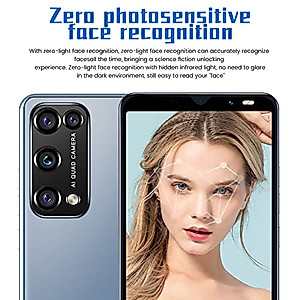 Smartphone, Rino9 Pro Android 4.4.2, 512MB 4GB Dual SIM Phone Finger Face ID 2200mAh 5.45 Inch Celular, 0.3MP Front HD Camera, 2MP Rear Camera, Gift for Friends Family (Gray)