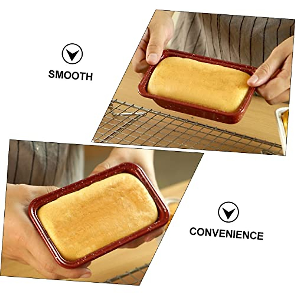KICHOUSE Loaf Pan Nonstick Tools Bakeware Pans Stick Baking Oven Supply Accessory Inch Mini Pan Mold Toasting for Bakery Steel Non Loafs Home Wear- Reusable Molds Pullman Bread Pan