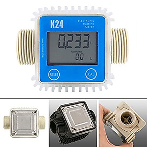 Estink Digital Flow Meter,Professional K24 Turbine Digital Fuel Flow Meter For Chemicals Water