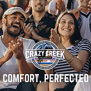 Crazy Creek Original LongBack Chair, Portable Chair for Camping and Stadiums, High Density Foam Cushion, Comfortable and Adjustable Back Support, Lightweight and Foldable, Water-Resistant