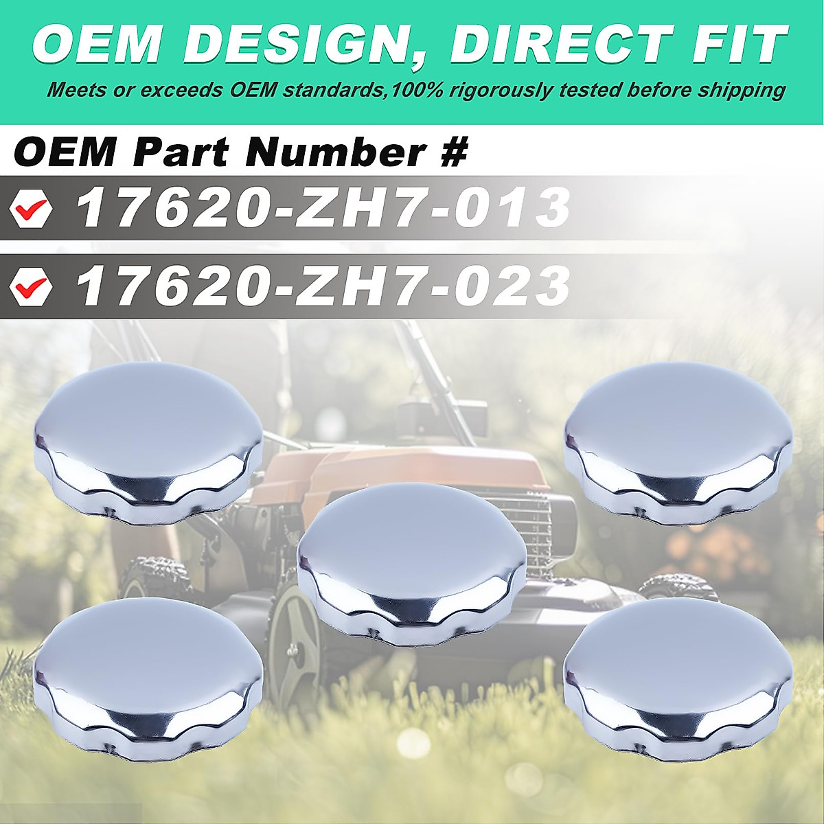 Adefol 5pcs Gas Fuel Cap for Honda GX120 GX160 GX200 GX240 GX270 GX340 GX390 Replace 17620-ZH7-013 17620-ZH7-023