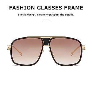 AEVOGUE Sunglasses For Men Goggle Alloy Big Frame Square Metal Punk Style Shield AE0336