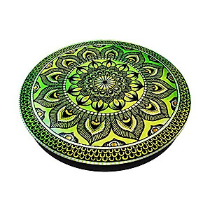 Green Mandala Pop Mount Socket Knob Divine Mandala PopSockets PopGrip: Swappable Grip for Phones & Tablets