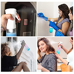 Set of 3 Continuous Spray Bottle, Refillable Fine Mist Spray Bottles, Hair Spray Bottles