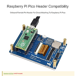 waveshare 3.5 inch LCD Touch Display for Raspberry Pi Pico 480×320 Touchscreen 65K Colors IPS Display SPI Interface for Raspberry Pi Pico