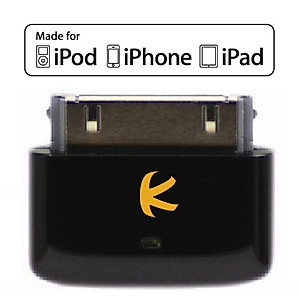 KOKKIA i10s (Black) Tiny Bluetooth iPod Transmitter for iPod/iPhone/iPad with Authentication. Remote controls and local iPod/iPhone/iPad volume control capabilities. Plug and Play. Works with AirPods.