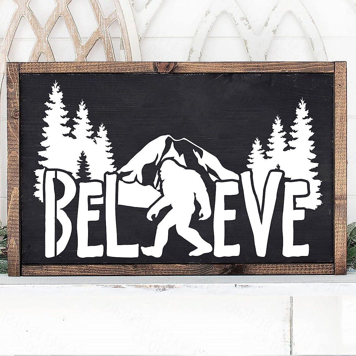 CINPIUK 8PCS Bigfoot Stencils Painting on Wood, Reusable Sasquatch Templates for Christmas Home Decor DIY Art Crafts, Assorted Sizes