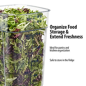 Cambro FreshPro 22Qt Food Storage Container in Clear for Industrial and Kitchen Use, Pantry Organization and Ingredient Freshness