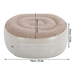 plplaaoo Inflatable Stool,Inflatable Foot Rest,Soft PVC Inflatable Foot Chair,Portable Durable Inflatable Ottoman for Home, Garden, Office, Travel and Camping