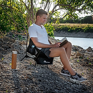 MOON LENCE Backpacking Chair Outdoor Camping Chair Compact Portable Folding Chairs with Side Pockets Packable Lightweight Heavy Duty for Camping Backpacking Hiking