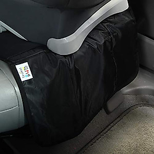 Travel Bug Baby & Toddler High Back Seat Protector, Universal Fit, for Rear and Forward Facing Baby Car Seats- Black (2-Pack)