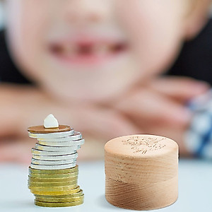 Vesici (Set of 2) Tooth Fairy Box for Kids Keepsake Baby Tooth Holder Wooden Saver Organizer Storage Box for Baby Toddlers Boys Girls Lost Teeth Birthday Present