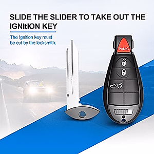 KRSCT Smart 4-Buttons Key fob Fit for Chrysler 300 / Dodge Entry Remote Durango, Challenger, Journey, Charger, Grand Caravan/FCC ID:M3N5WY783X