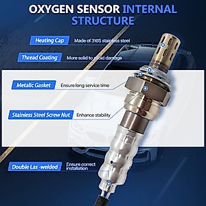 Maxfavor 2Pcs Upstream Downstream O2 Oxygen Sensor Replacment for 2000 1999 1998 1997 1996 Chevy Tahoe 5.7L Trans Code 4L60E, 1998-2002 Express 1500/2500 5.0L 234-4012 x1 234-4018 x1 02 Sensor