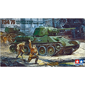 Tamiya America, Inc 1/35 Russian T34/76 ChTZ, TAM35149,Black, 0.5 Liters