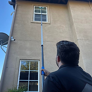 Hicavar 5-12 Ft Telescoping Paint Roller Extension Pole with Angle Adaptor