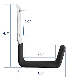 Heavy Duty Steel Hooks ,Garage Storage Utility Hooks Garden Tool Organizer, Wall Mount Hooks, Small U Hooks(2 Pack)