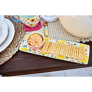 Mud Pie Dip and Tray Boxed Set, Lemons, Tray 4" x 13"