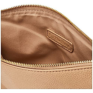 The Drop Women's Southampton Zipper Foldover Clutch, Taupe, One Size