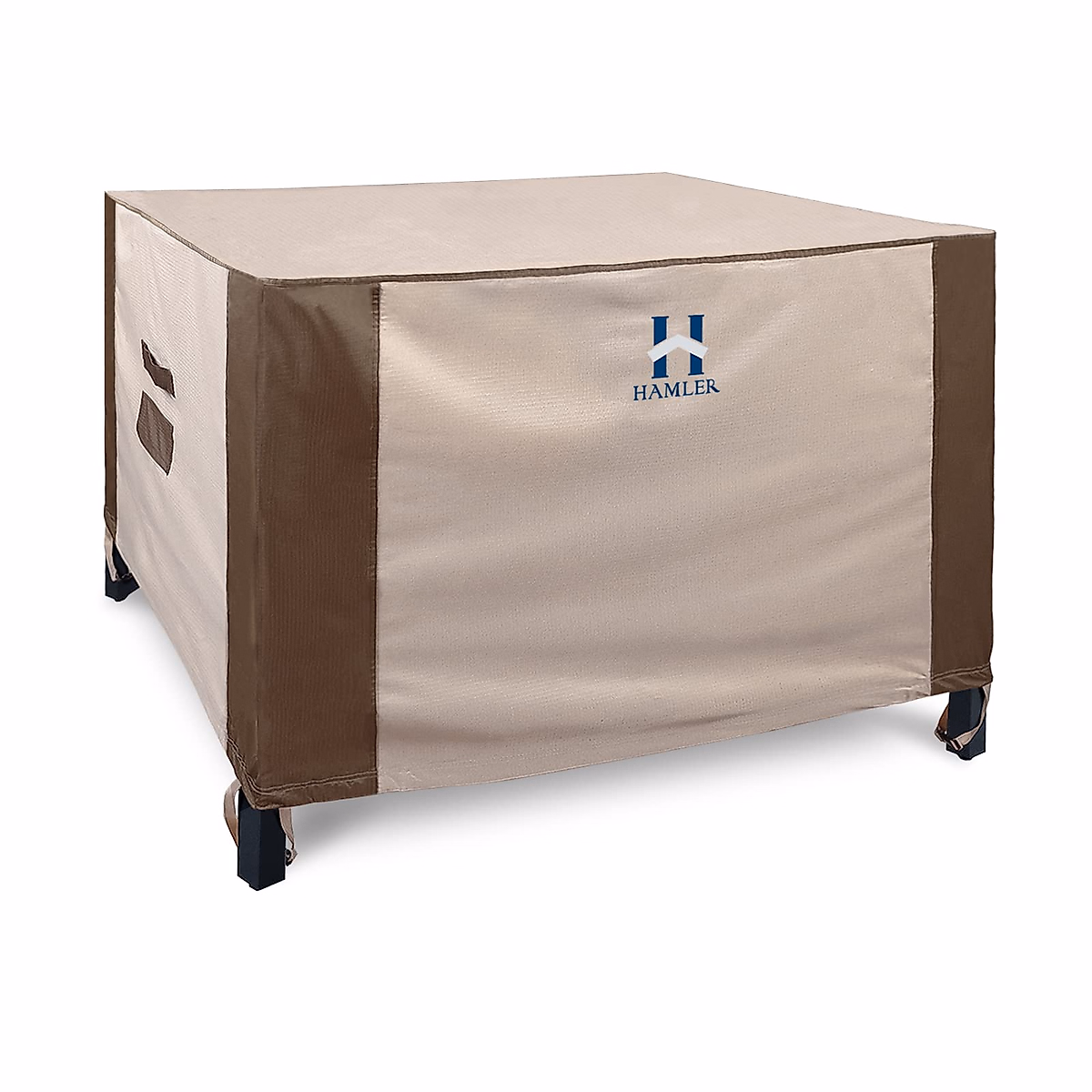 HAMLER Patio Furniture Covers, Rectangular Patio Heavy Duty Table Cover, 420D Tough Oxford Cloth Waterproof Outdoor Dining Table & Chairs General Purpose Furniture Cover 76" L x 76" W x 27.5" H