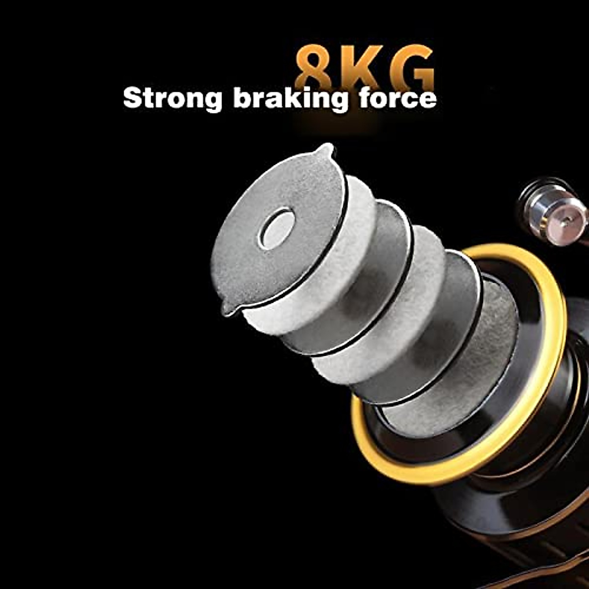 HNGM Fishing reel New Spinning Reel 8KG Powerful Max Drag All Metal Spool Saltwater Fishing Accessories Fishing Reel 5.2:1 Fishing Tools (Color : FJ2000)