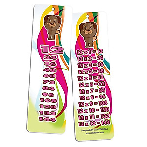 Times Tables and Skip Counting Chart Cards (6 Sets) - Daily Math Practice - Cool Math Gifts - Math Help for Kids - Multiplication and Skip Count Made Easy - Back to School Supplies