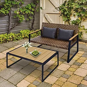 ENSTVER Outdoor Rattan Loveseat
