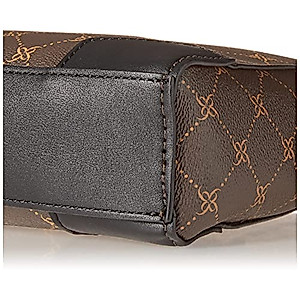 NINE WEST womens Brooklyn Jet Set CROSSBODY, Brown/Black, One Size US