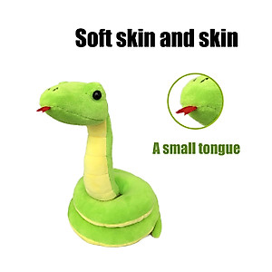 Ice King Bear Lifelike Green Snake Stuffed Animal - Plush Toy (Standing)