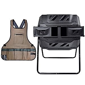 Garden Compost Bin with Garden Work Apron,Great Gardening Gifts for Women Men Lawn Care