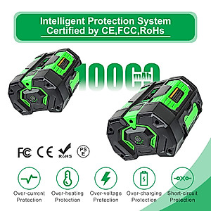 YongerTool 56V 10Ah High Power Rechargeable Lithium-Ion Battery for EGO 56V Cordless Power Equipment Replace BA5600T BA6720T